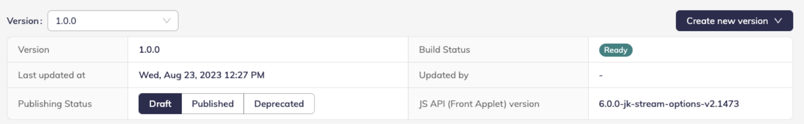 Web Editor for Applet in Box – signageOS